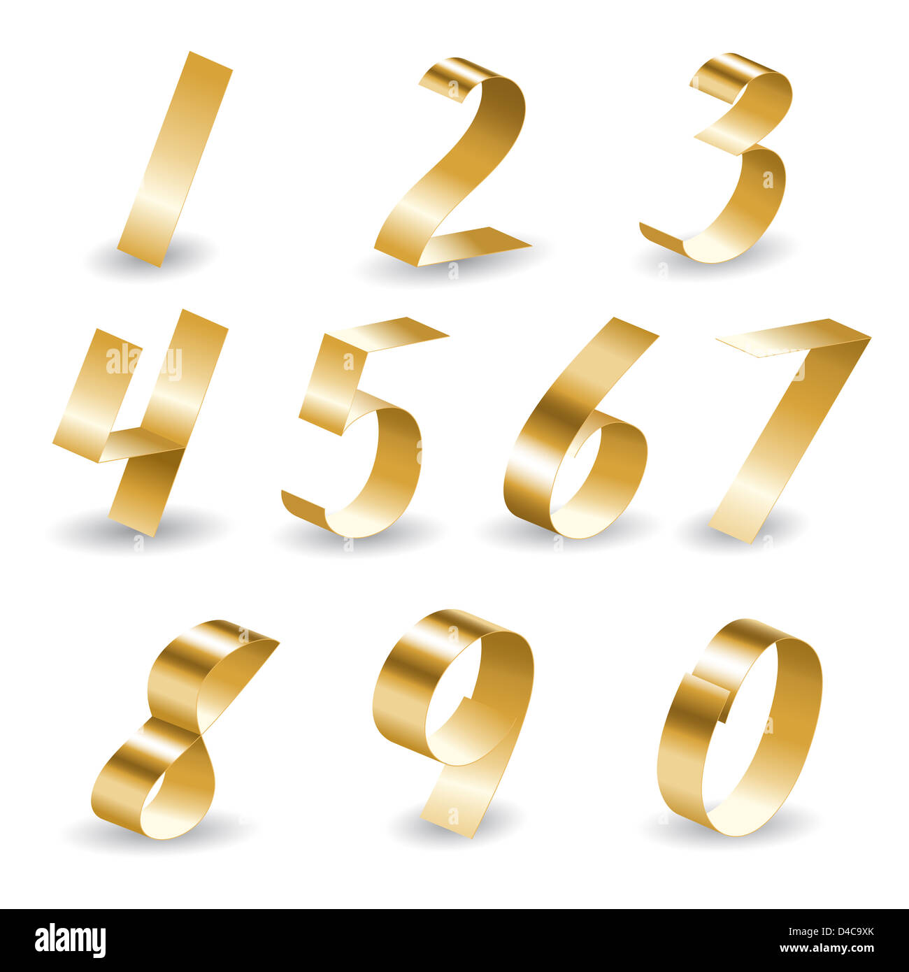 Number set Cut Out Stock Images & Pictures - Alamy