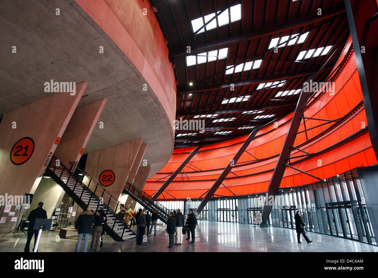 The lobby of concert hall 'Zenith', seating up to 10,000 persons, seen ...