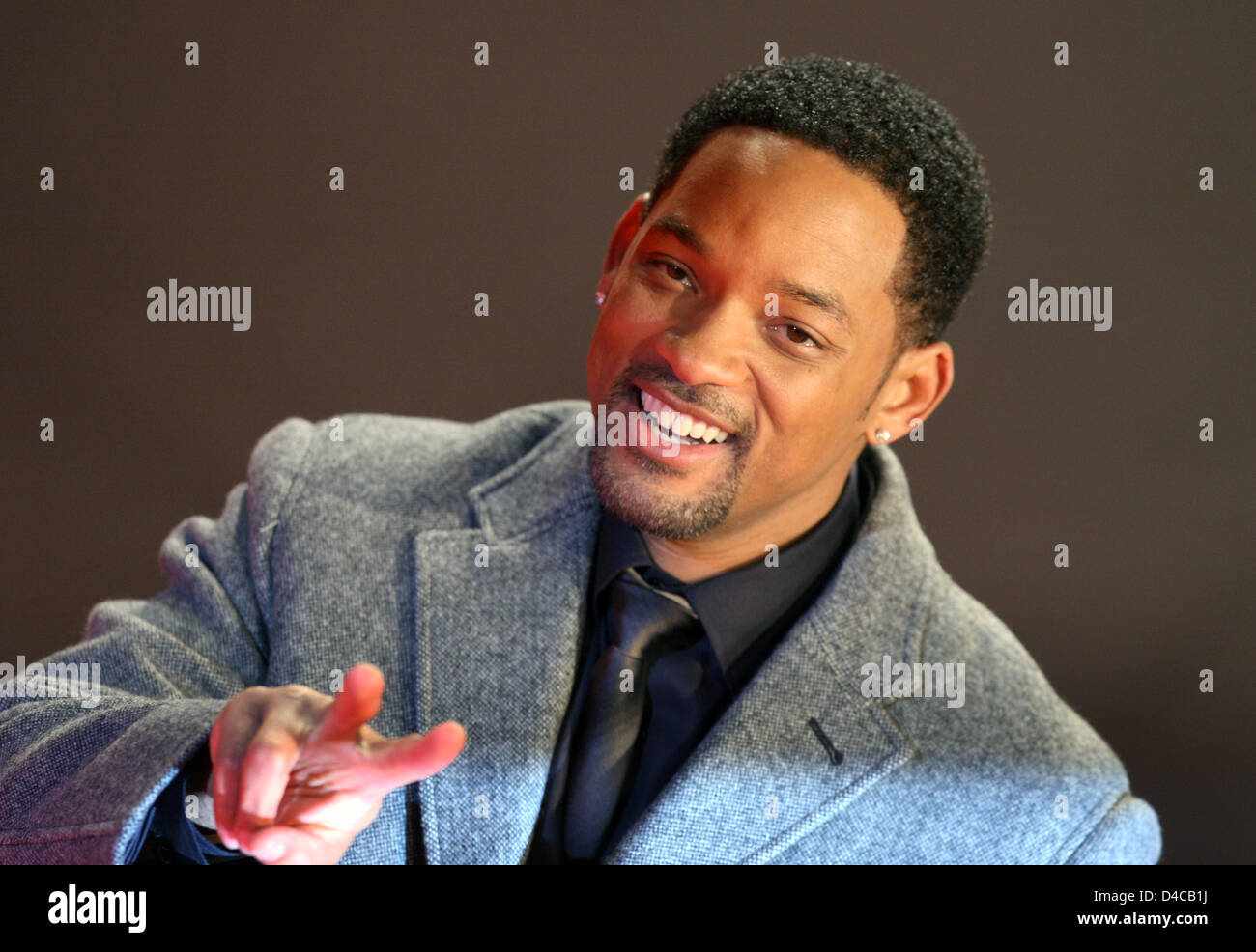 US actor Will Smith reacts to the fans as he arrives for the Germany ...