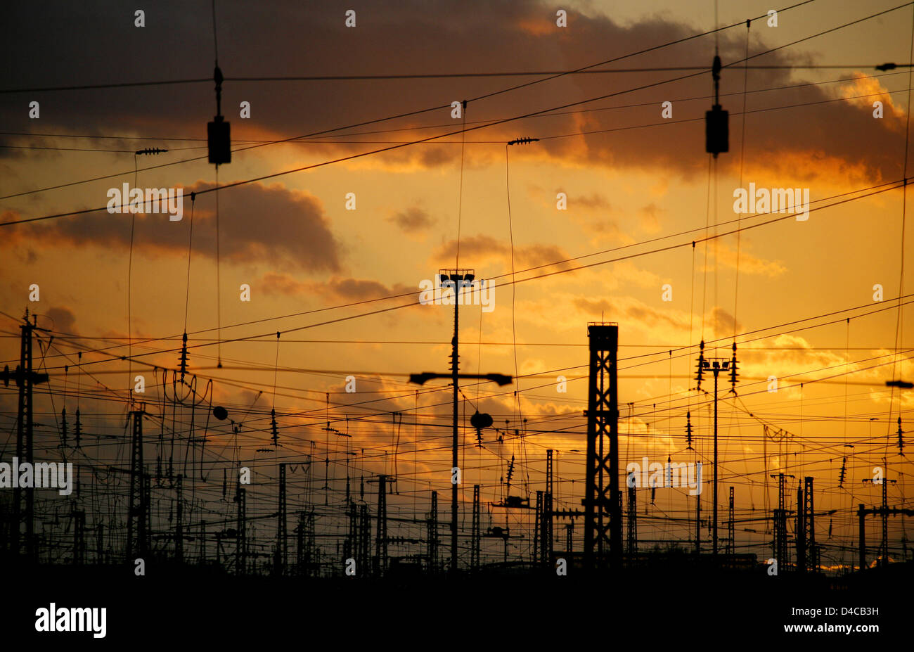 The main station's utility poles are pictured against the skyline in ...