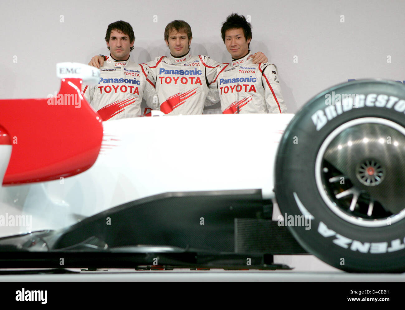 Formula One drivers of Panasonic Toyota Racing Team, Timo Glock and ...