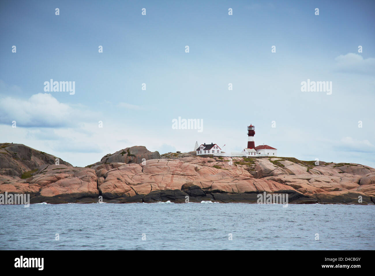 Lighthouse, Ryvingen fyr, Norway, Europe Stock Photo - Alamy