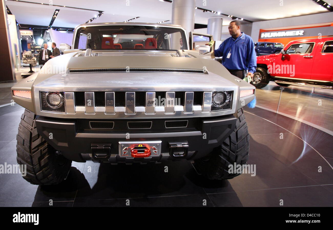 The photo shows a hummer concept car, notably smaller than a regular H2 ...