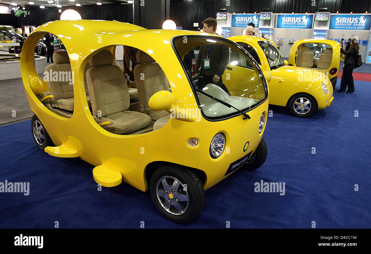 A concept car named Detroit Fish shown on display at the stand of ...