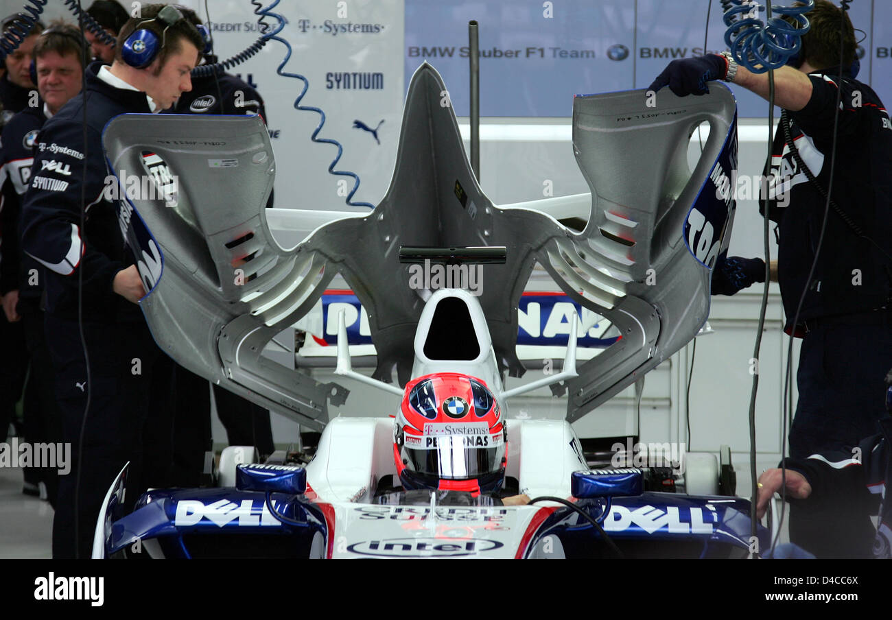 Polish Formula One driver Robert Kubica of BMW Sauber waits in the new ...
