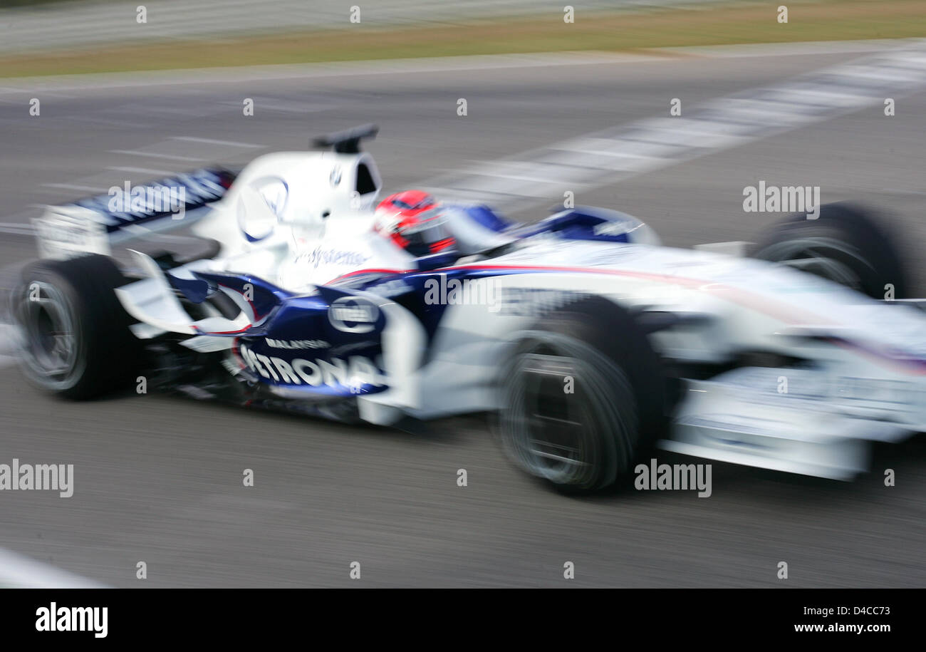 Polish Formula One driver Robert Kubica of BMW Sauber paces the new 'F1 ...