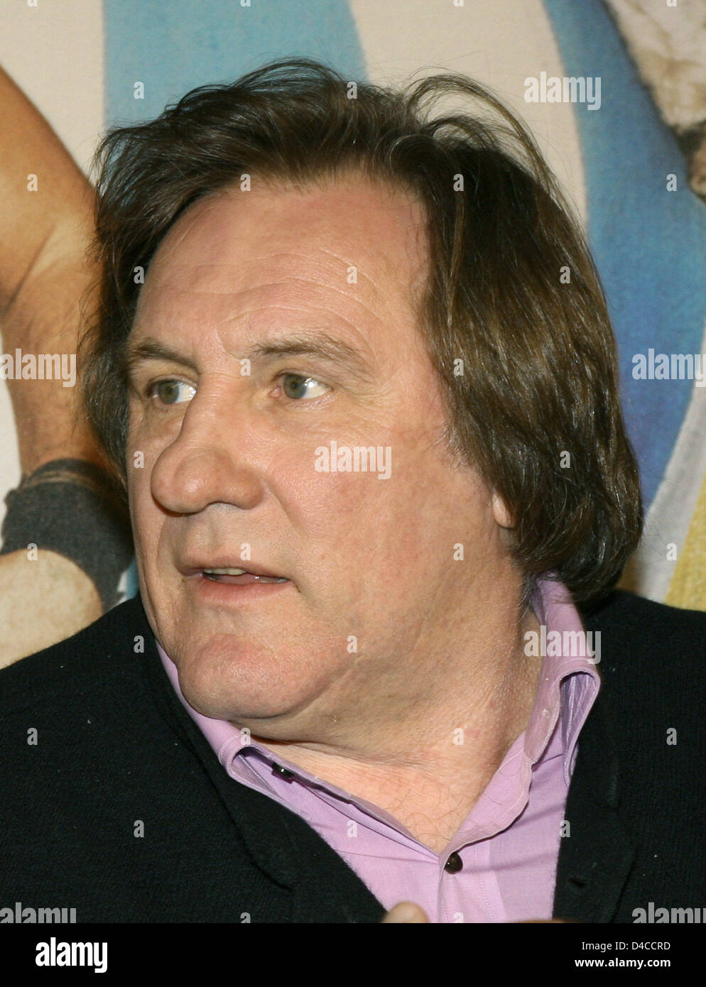 French actor Gerard Depardieu poses at the press conference on the film ...