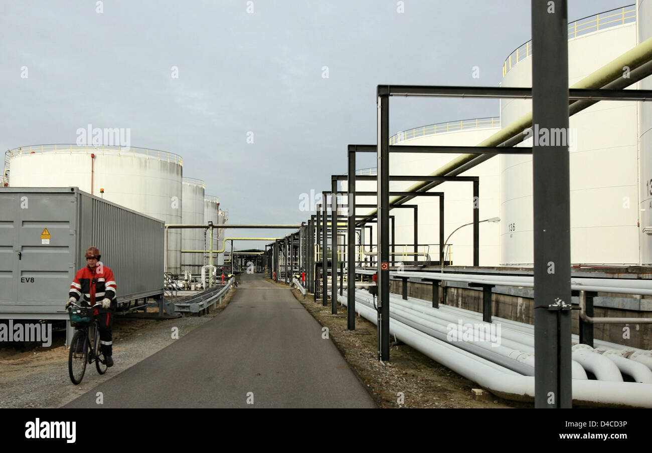 Huge tanks with fuel pictured on the premises of Olitanking at the ...