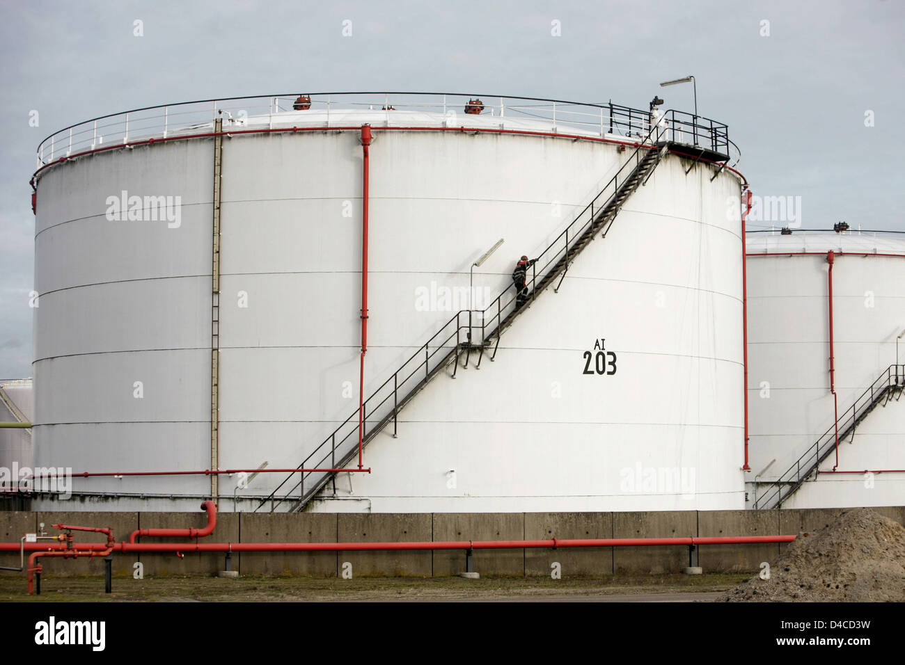 Huge tanks with fuel pictured on the premises of Olitanking at the ...