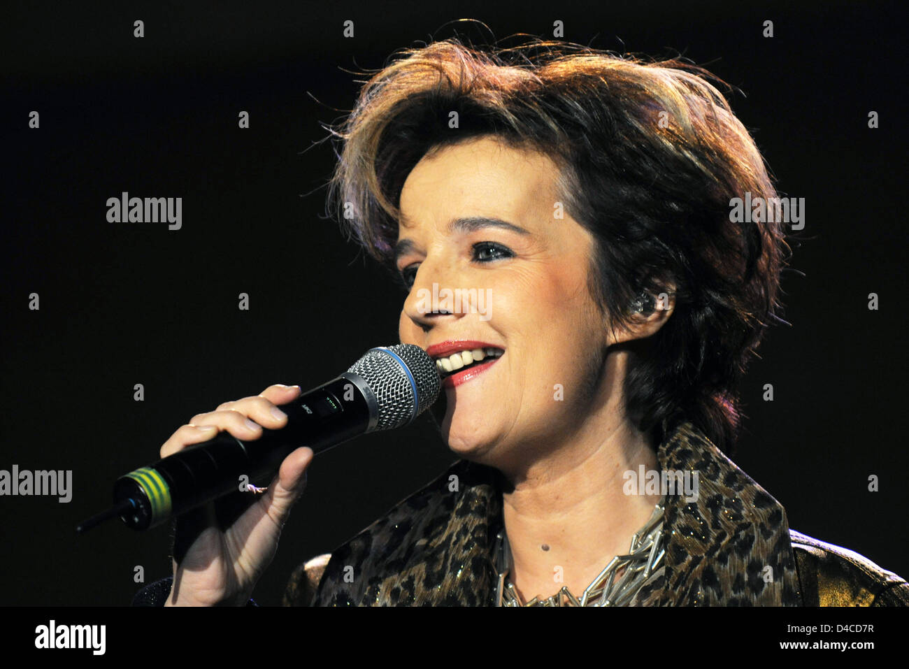 Folksy music singers Monika Martinsingt performs on stage of folksy ...