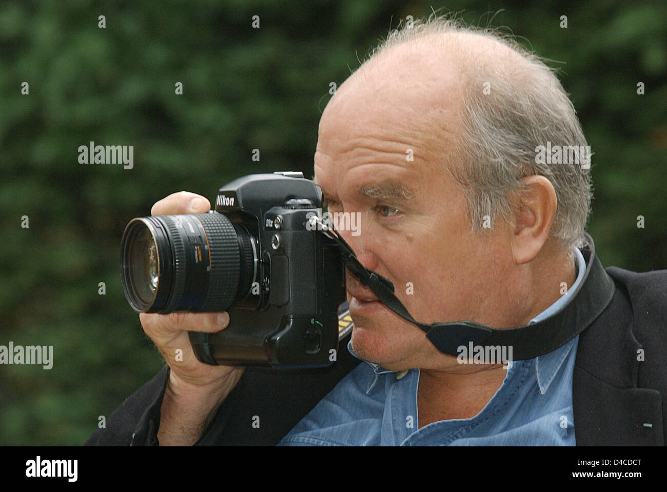 Fashion photographer Peter Lindbergh takes a picture after the ZDF-TV ...