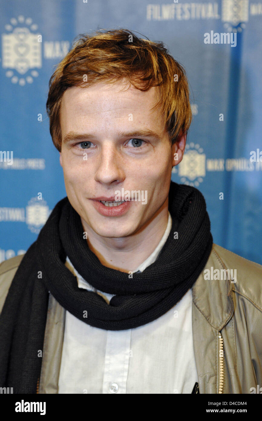 German actor Joerg Pohl smiles with his 2008 Max Ophuels Prize in ...