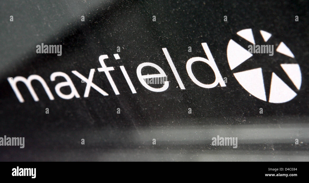 The logo of German MP3 player producer 'Maxfield' pictured in ...