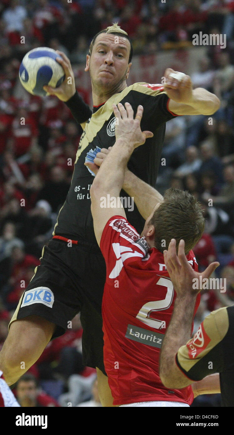 Pascal Hens (top) of Germany and Peter Henriksen of Denmark shown in ...