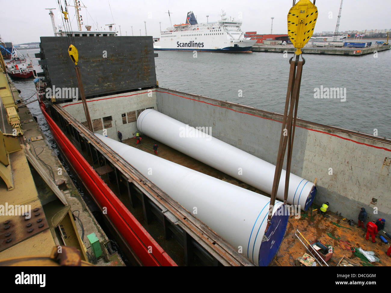 Tower wind energy plant sections of Nordex AG are transferred to a ...
