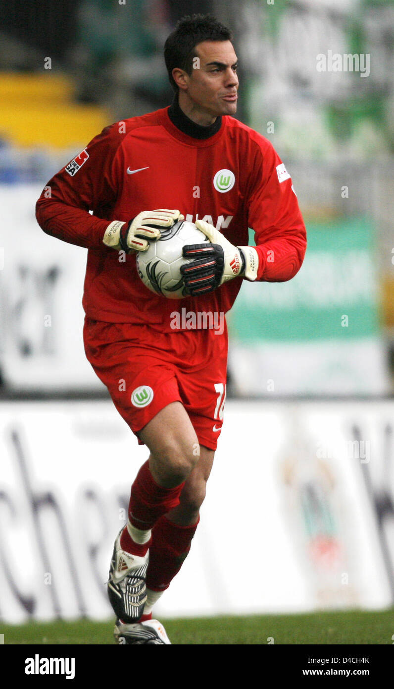 VfL Wolfsburg new entrant goalkeeper Diego Benaglio is shown in action ...