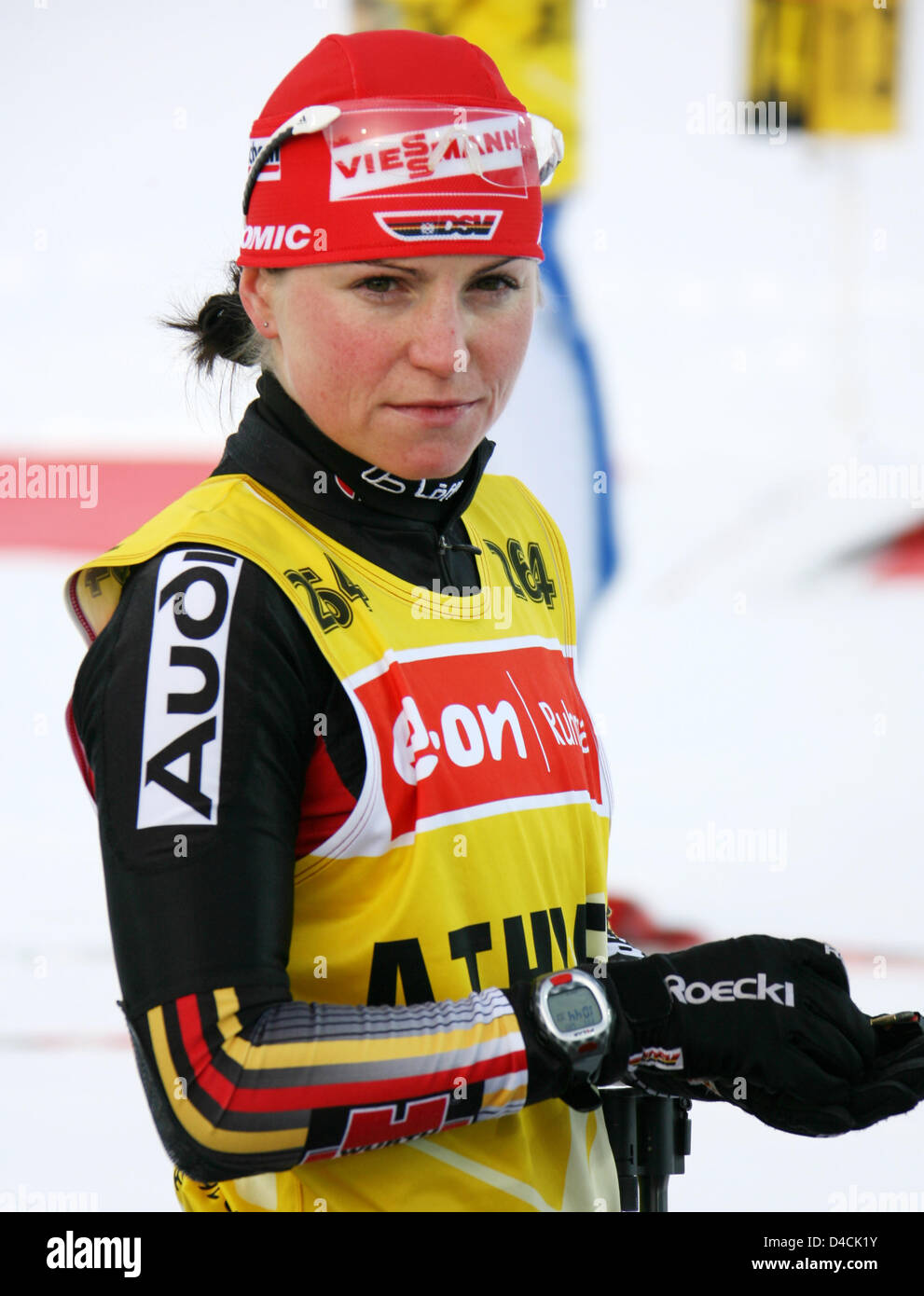 Andrea Henkel of Germany pictured during the training for the 50th ...