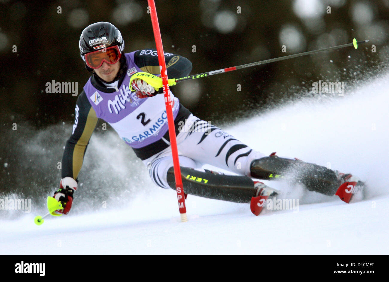 German slalom racer Felix Neureuther shown in action during the first ...