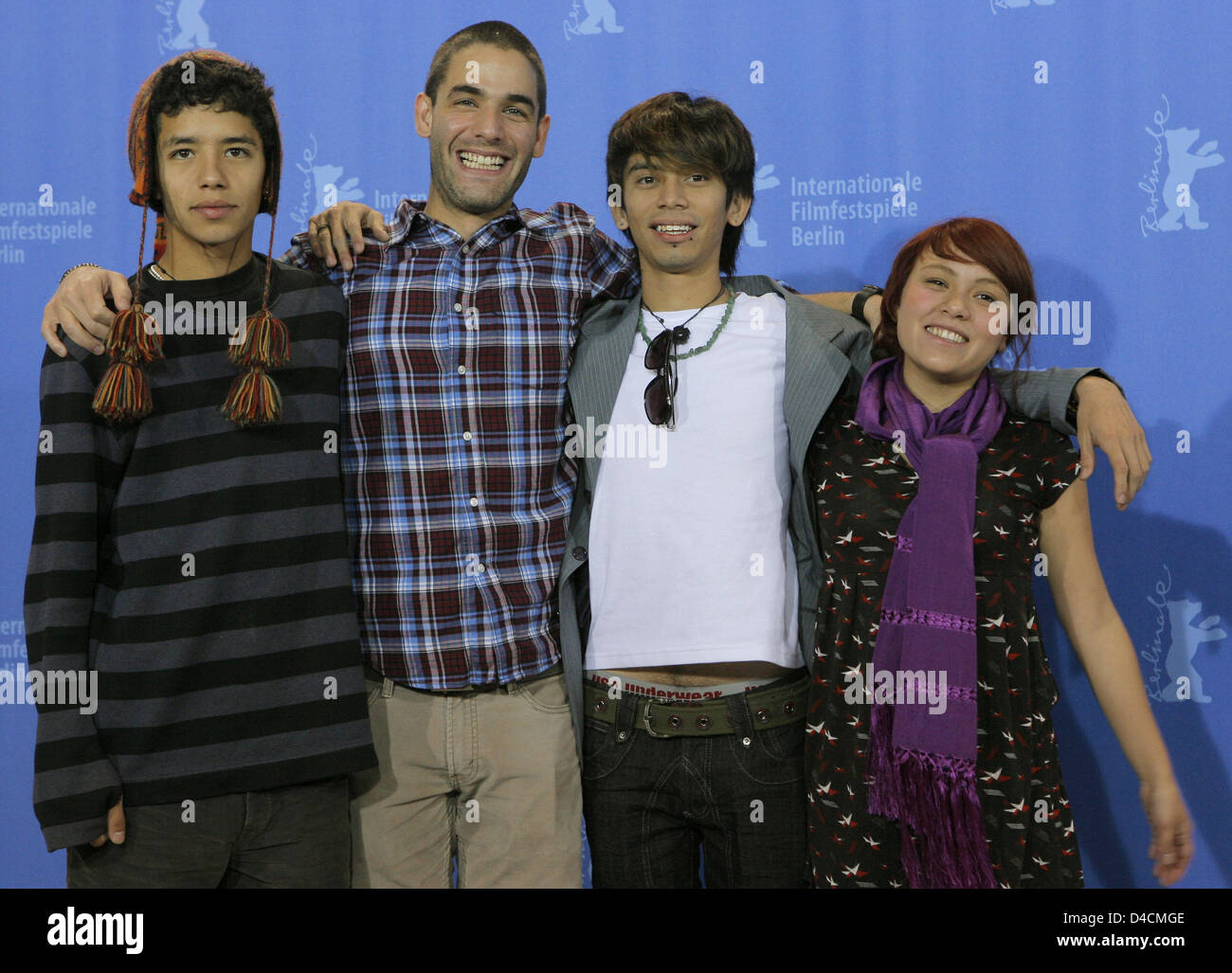 Mexican actors Diego Catano (L-R), director Fernando Eimbcke, Juan ...