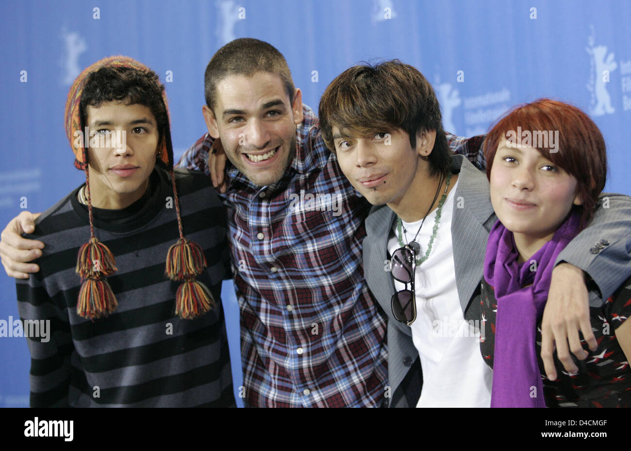 Mexican actors Diego Catano (L-R), director Fernando Eimbcke, Juan ...