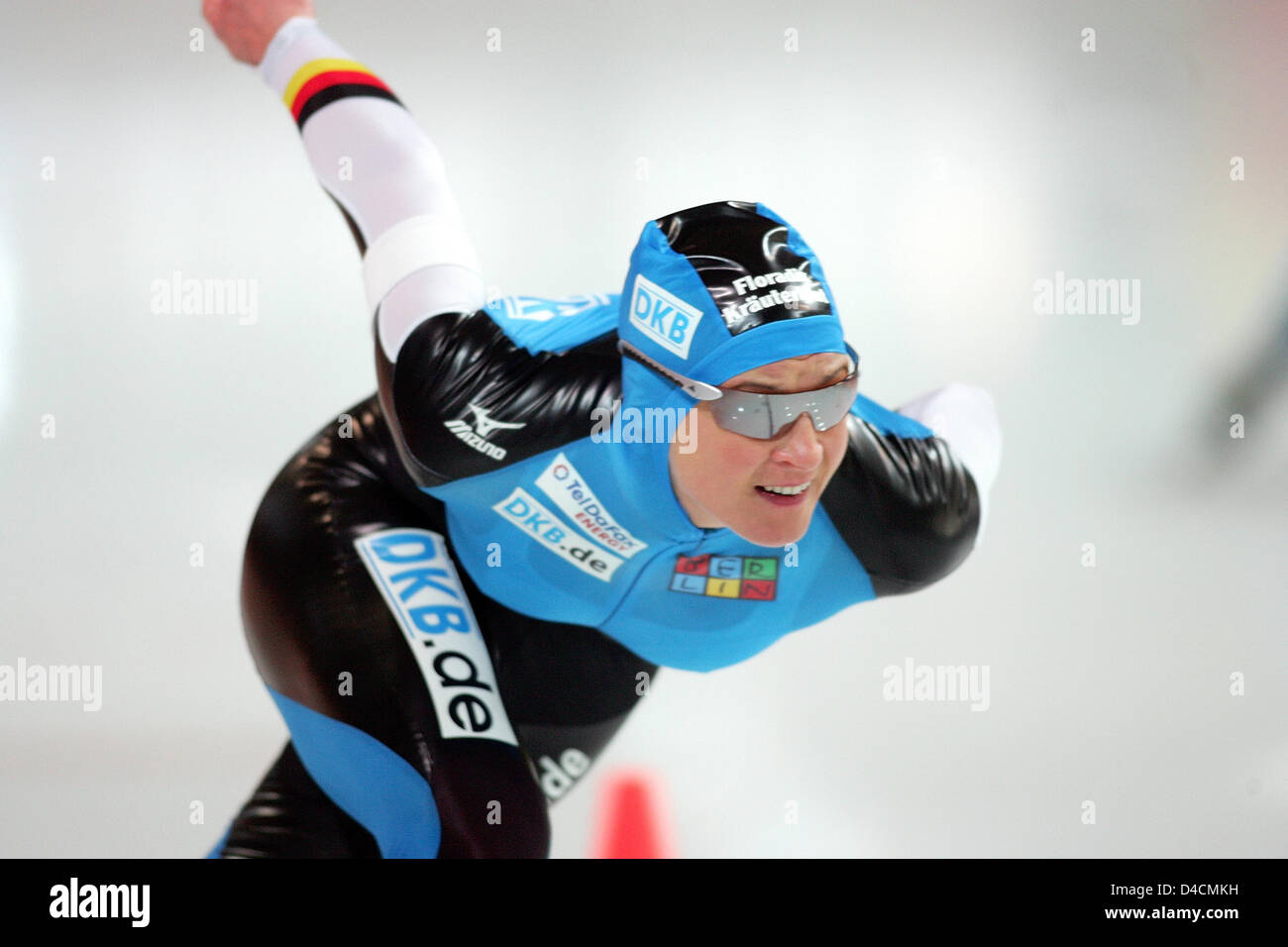 German speed skater Claudia Pechstein in action during her 500m heat at ...