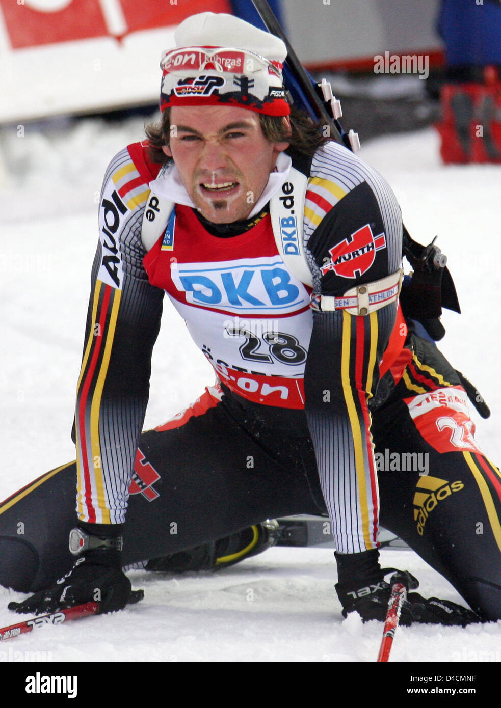 Michael Roesch of Germany arrivers in fifth place in the 10km sprin at ...
