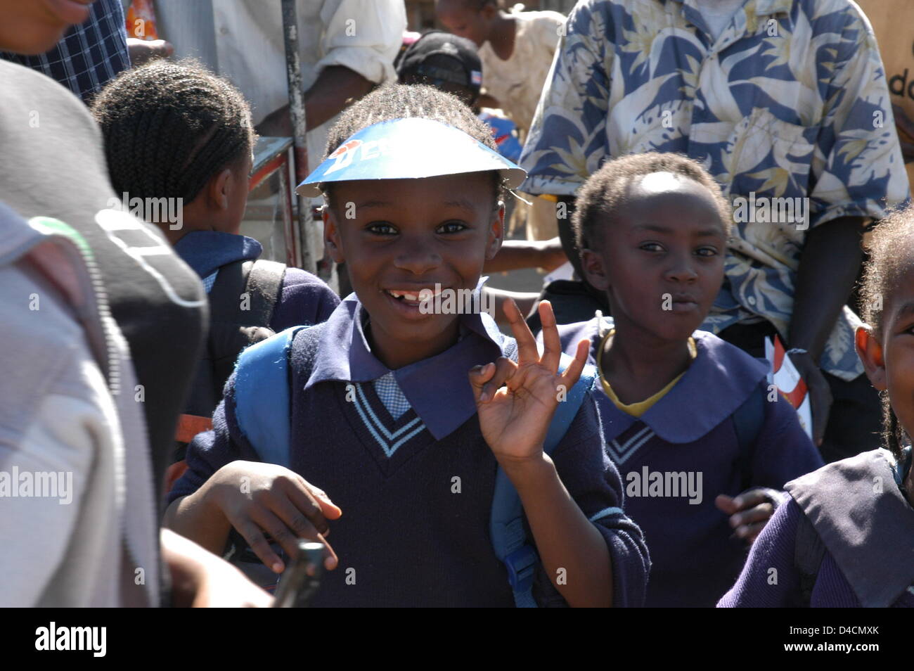 The picture shows girls living in the Huruma slum in Nairobi, Kenya, 28 ...