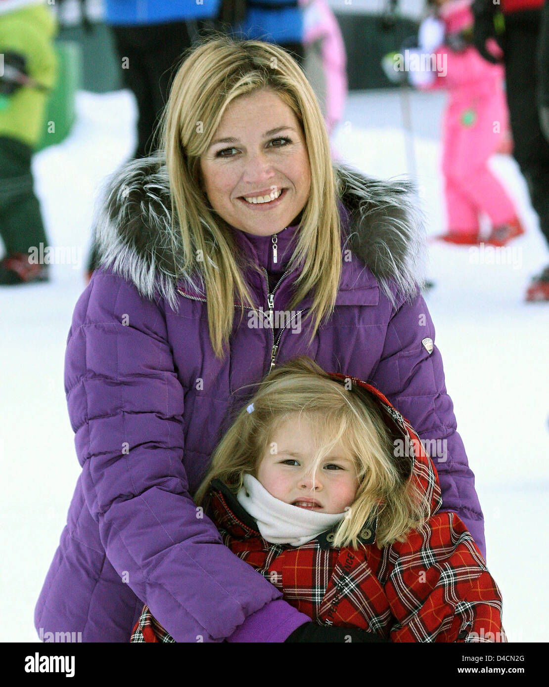 Princess Maxima of the Netherlands and her youngest daughter Princess ...