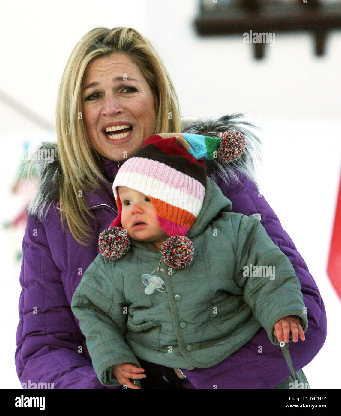 Princess Maxima of the Netherlands and her youngest daughter Princess ...