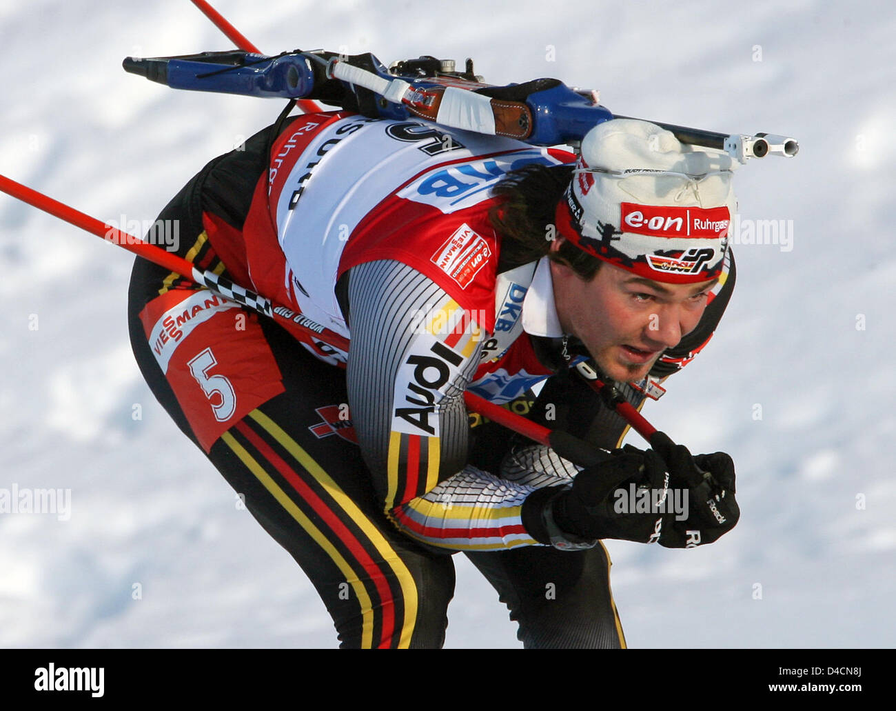 Michael Roesch of Germany in action during the 12.5km pursuit at the ...