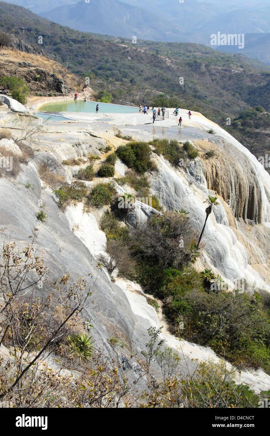 The mineral springs of Hierve el Agua have formed "petrified waterfalls ...