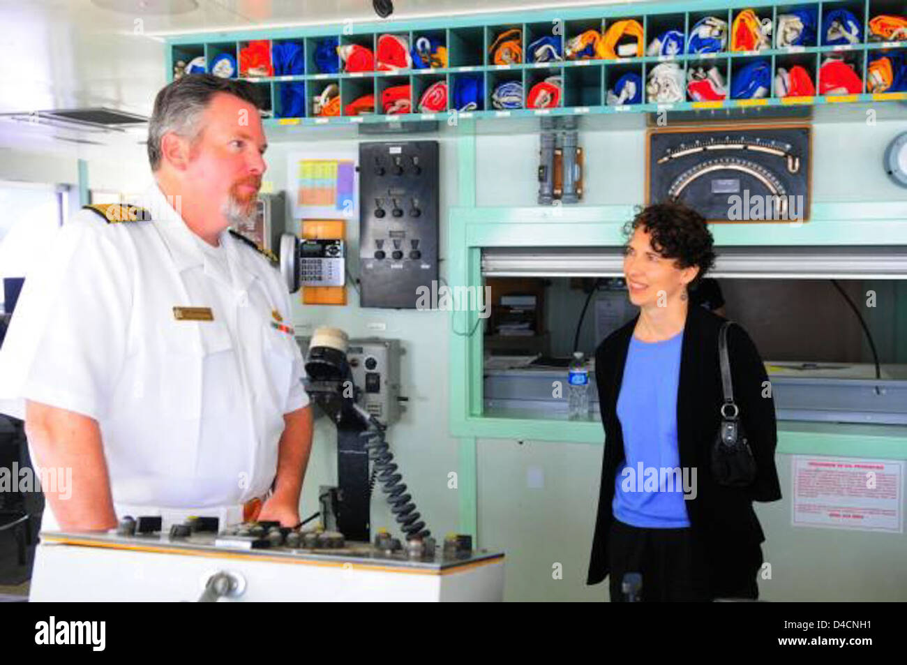 MSC Capt. Bradshaw Briefs Consul General Bauer Stock Photo - Alamy