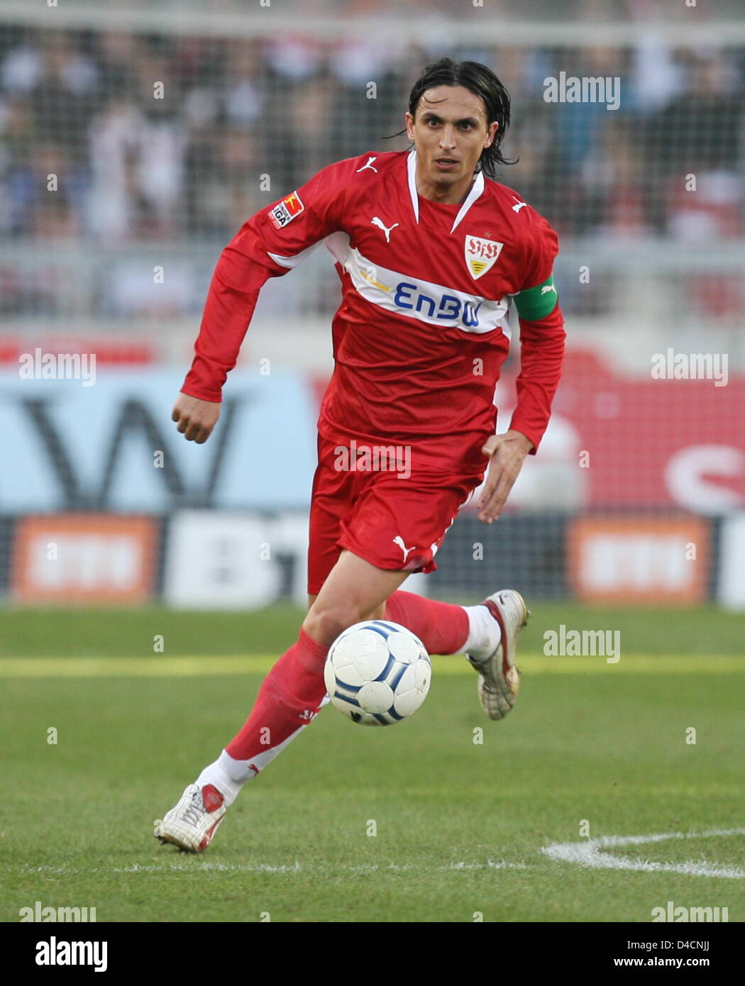 Stuttgart's Fernando Meira shown in action during the Bundesliga match ...