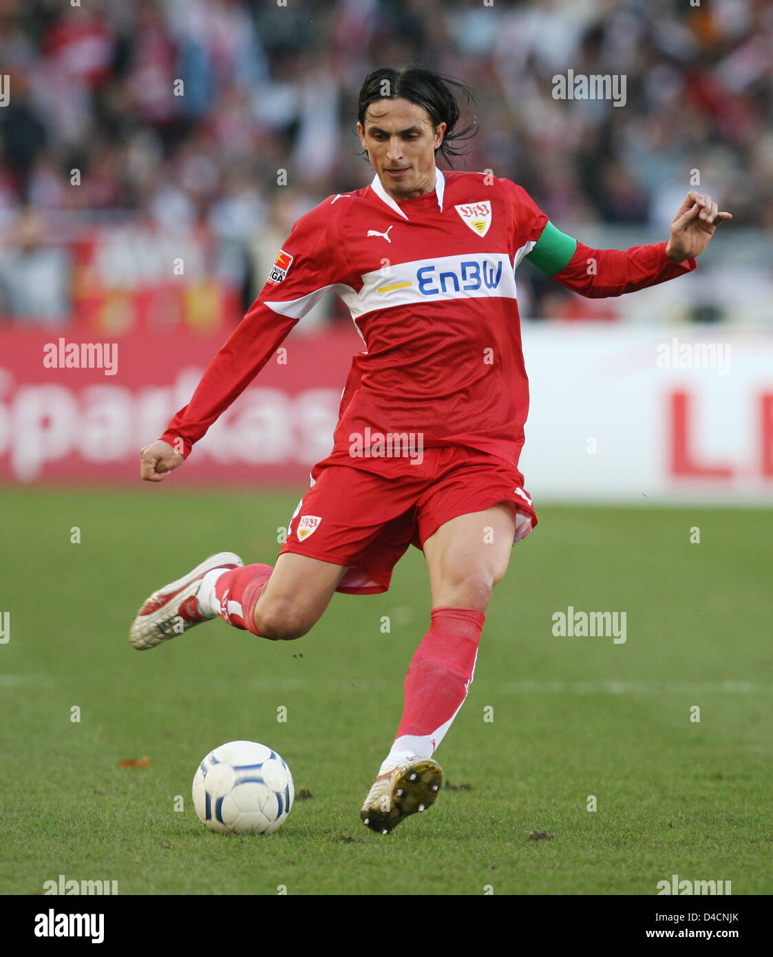 Stuttgart's Fernando Meira shown in action during the Bundesliga match ...