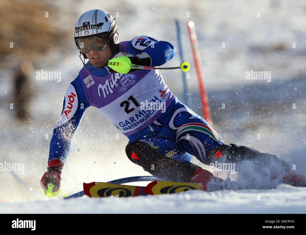 Italian Giorgio Rocca shown in action during his second run at the ...
