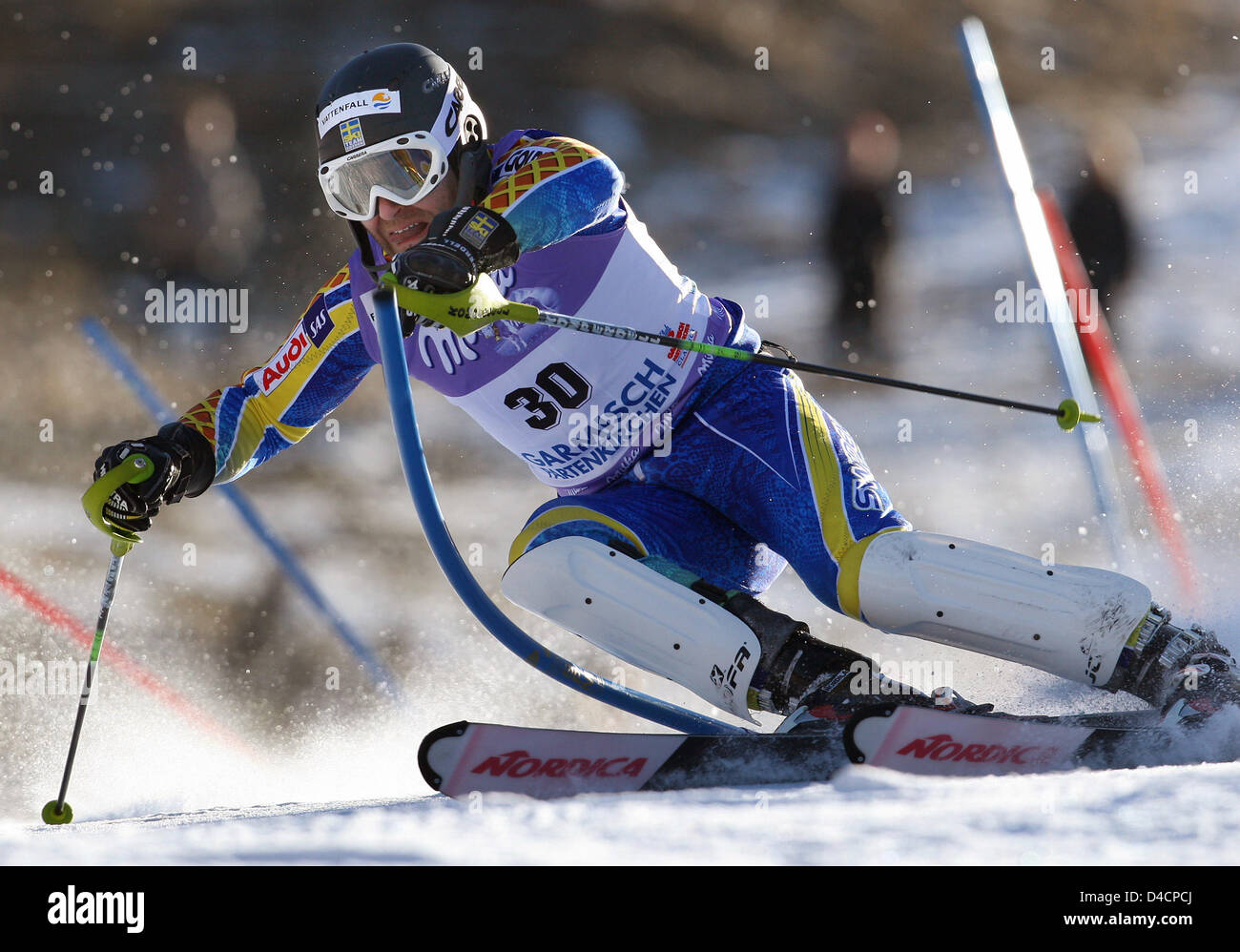 Swedish Martin Hansson shown in action during his second run at the ...