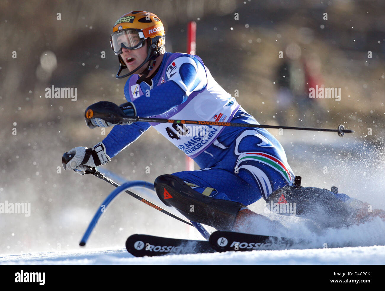 Italian Giuliano Razzoli shown in action during his second run at the ...