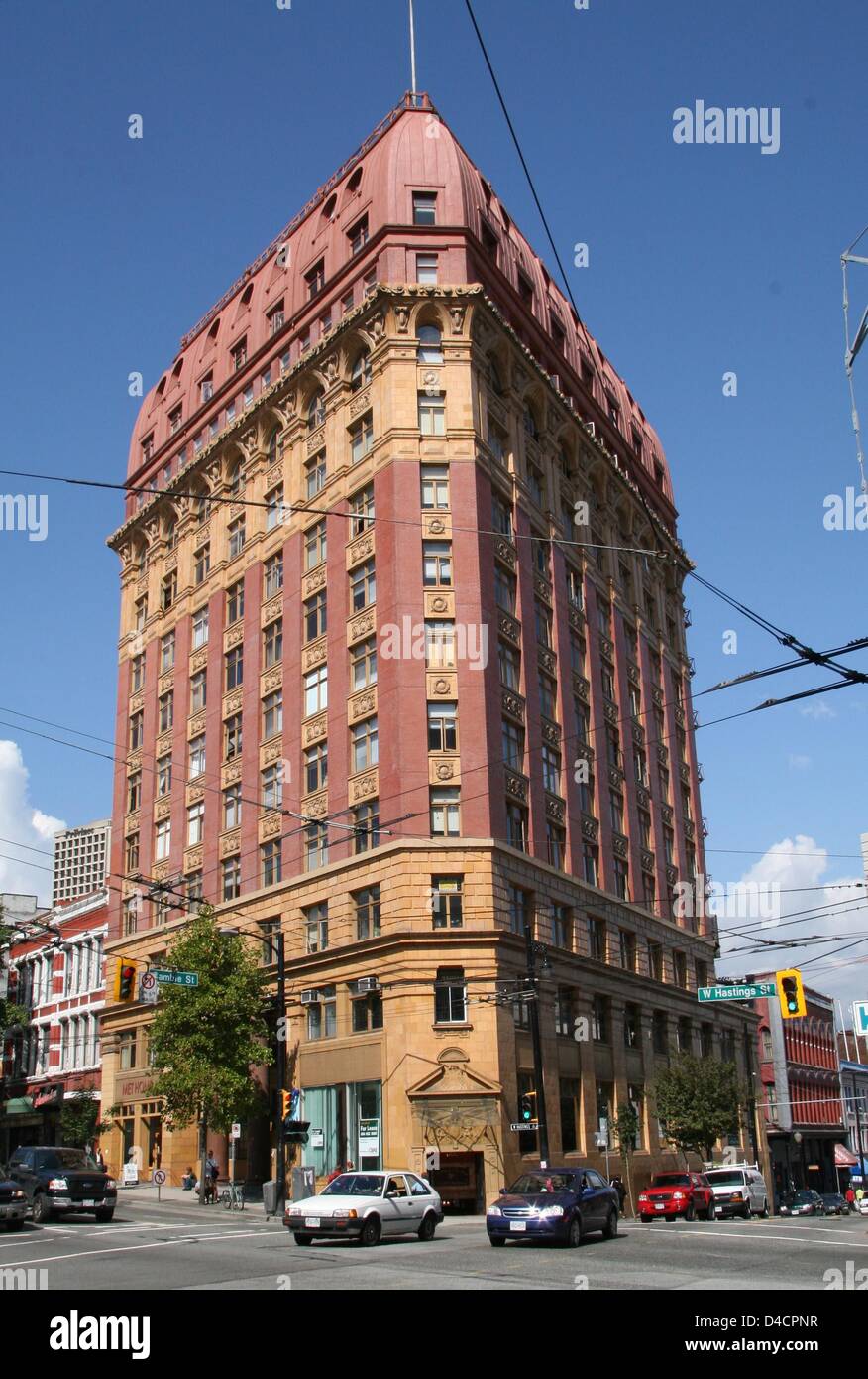 The picture shows the Dominion Building in the Gastown district in ...