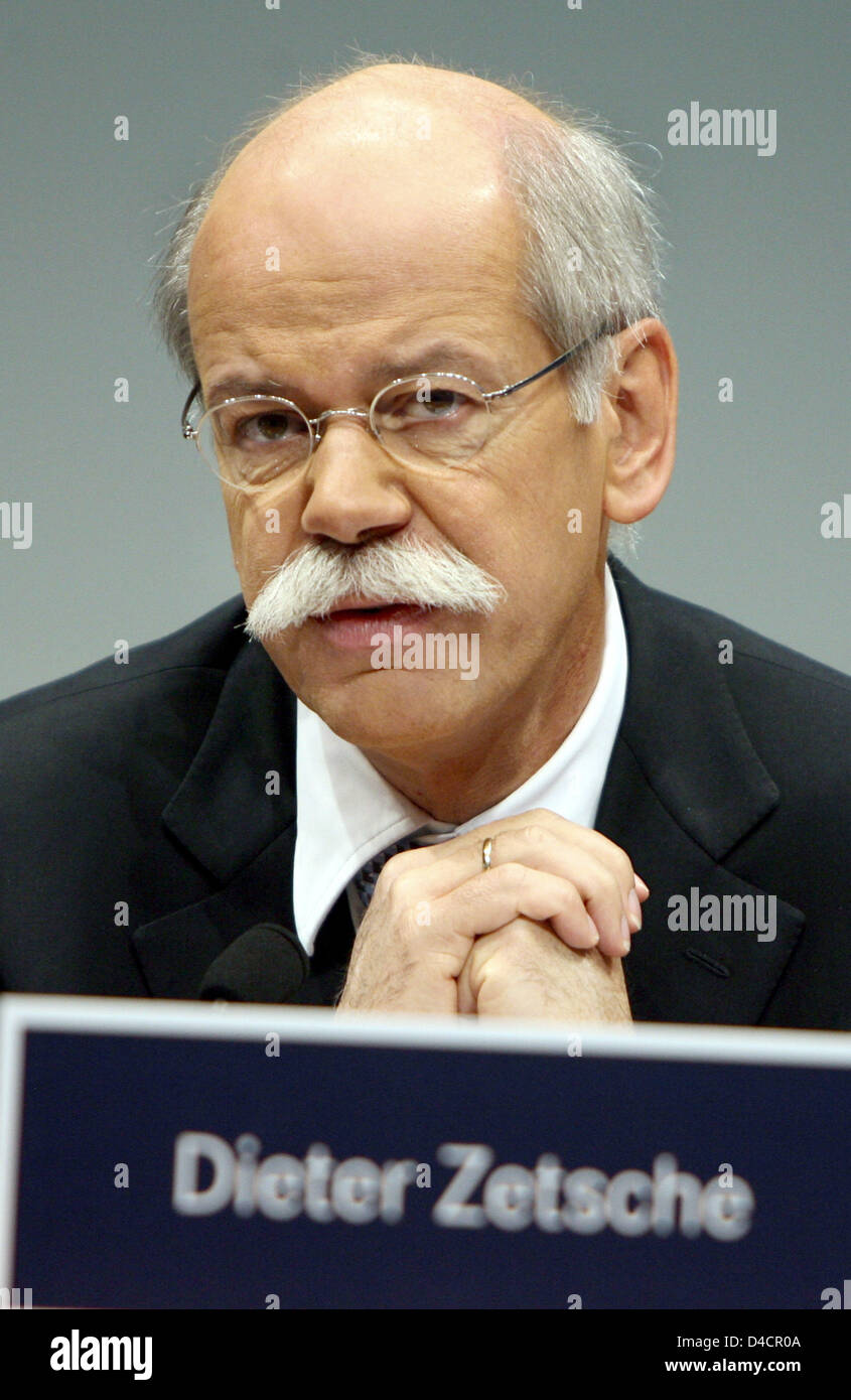 Dieter Zetsche, CEO of automobile company Daimler, is pictured during a ...