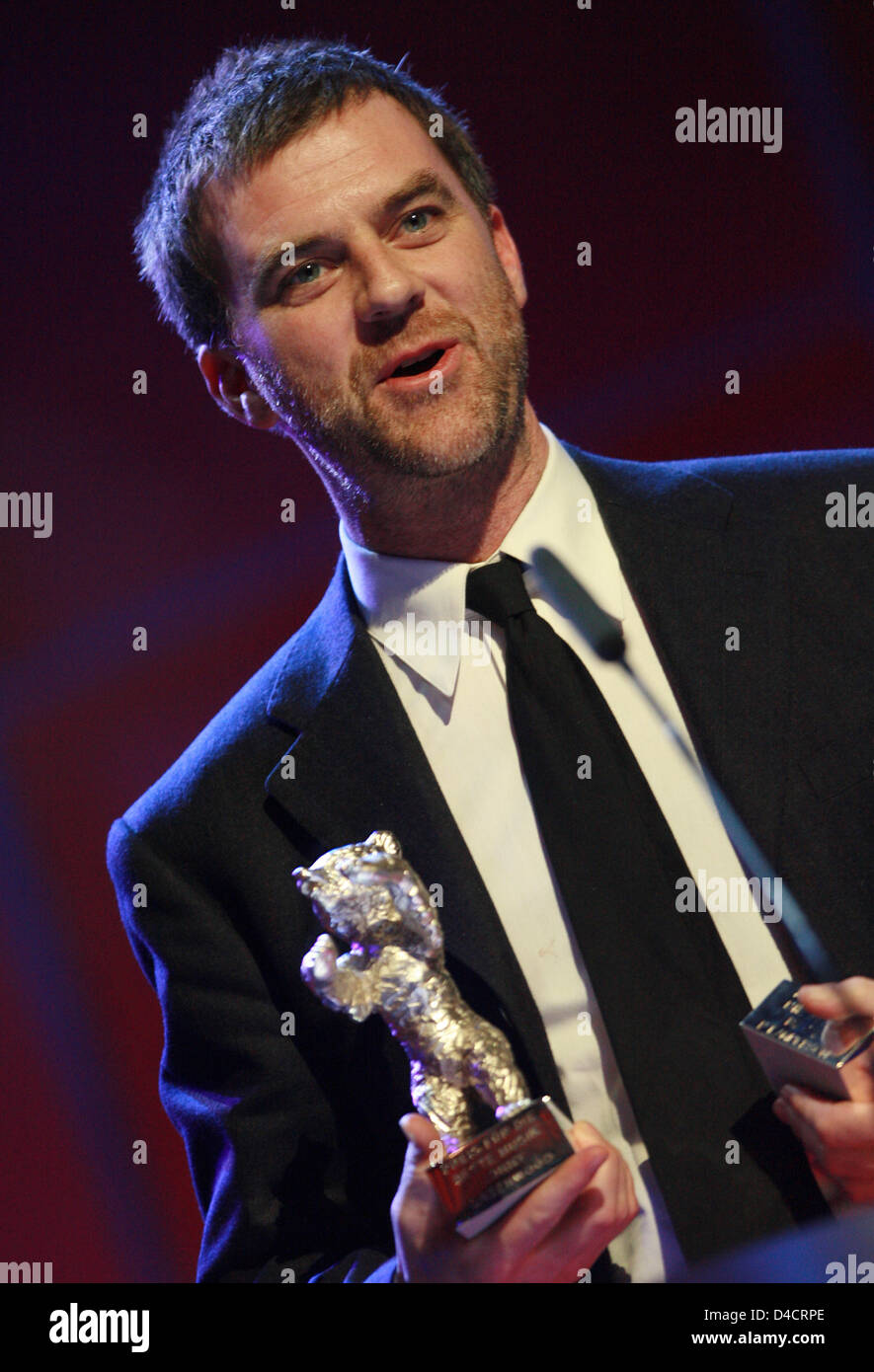 US director Paul Thomas Anderson smiles with his Silver Bear for Best ...