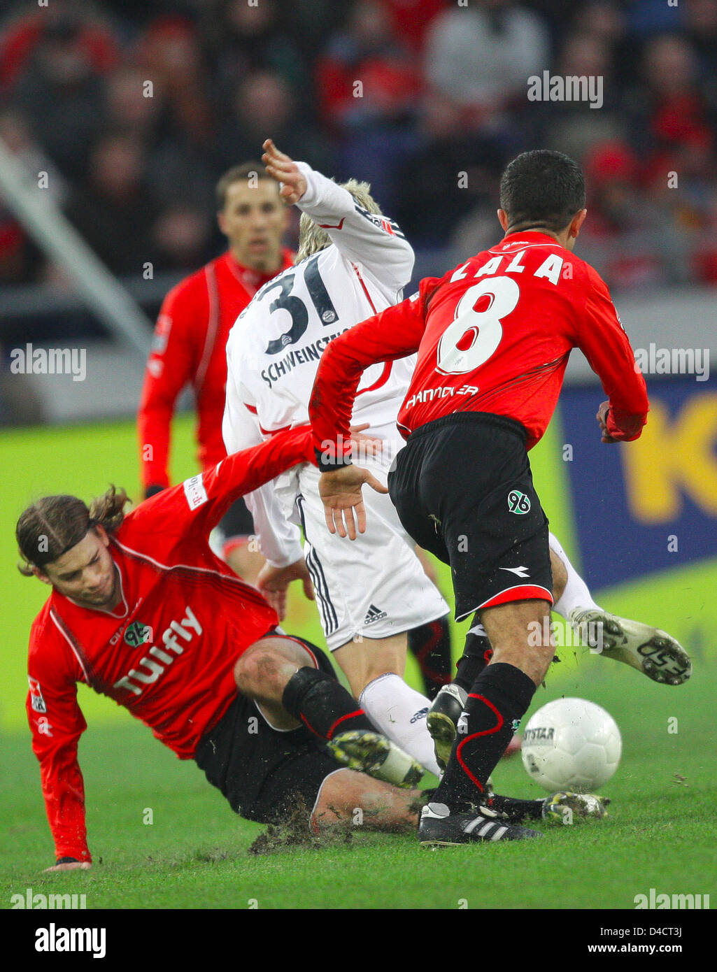 Hanover's French Gaetan Krebs (L) and Albanian Altin Lala (R) and ...