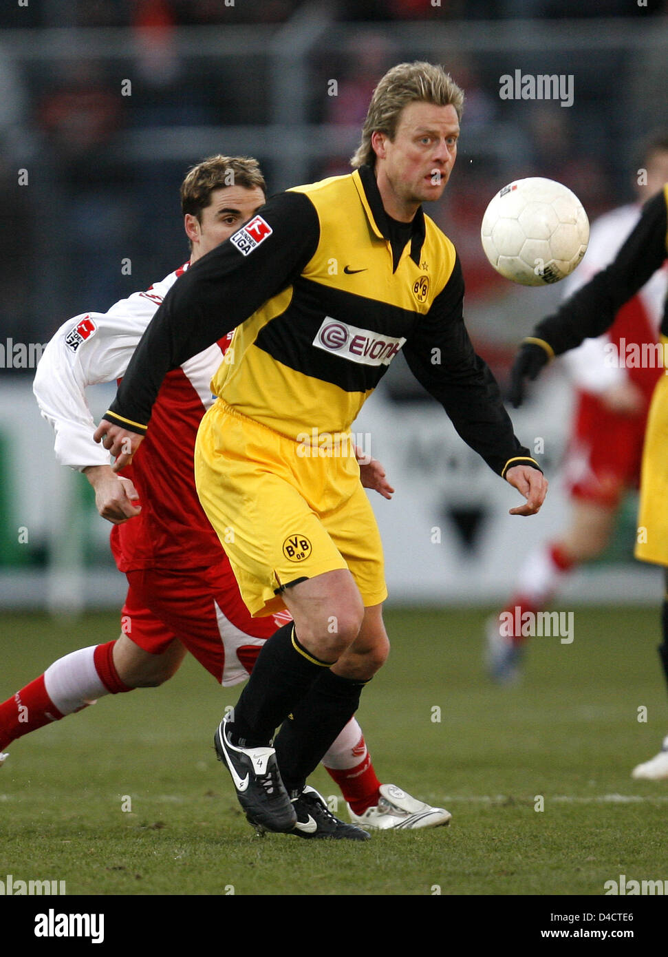 Dortmund's Christian Woerns (R) shown in action during the Bundesliga ...