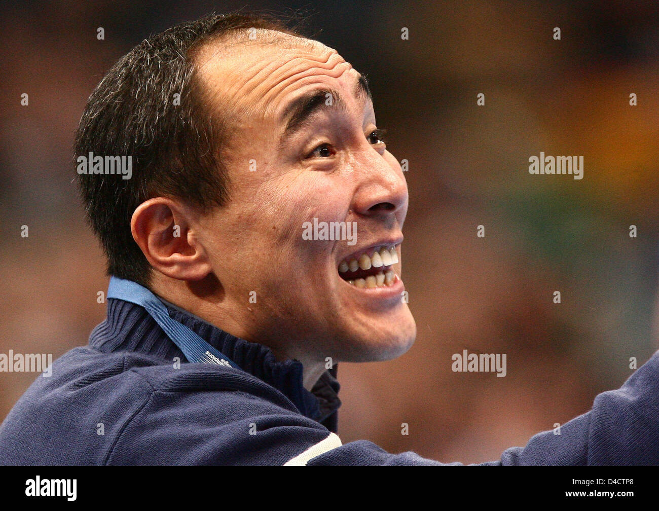 Ciudad Real head coach Talant Dujshebaev gestures during the EHF ...