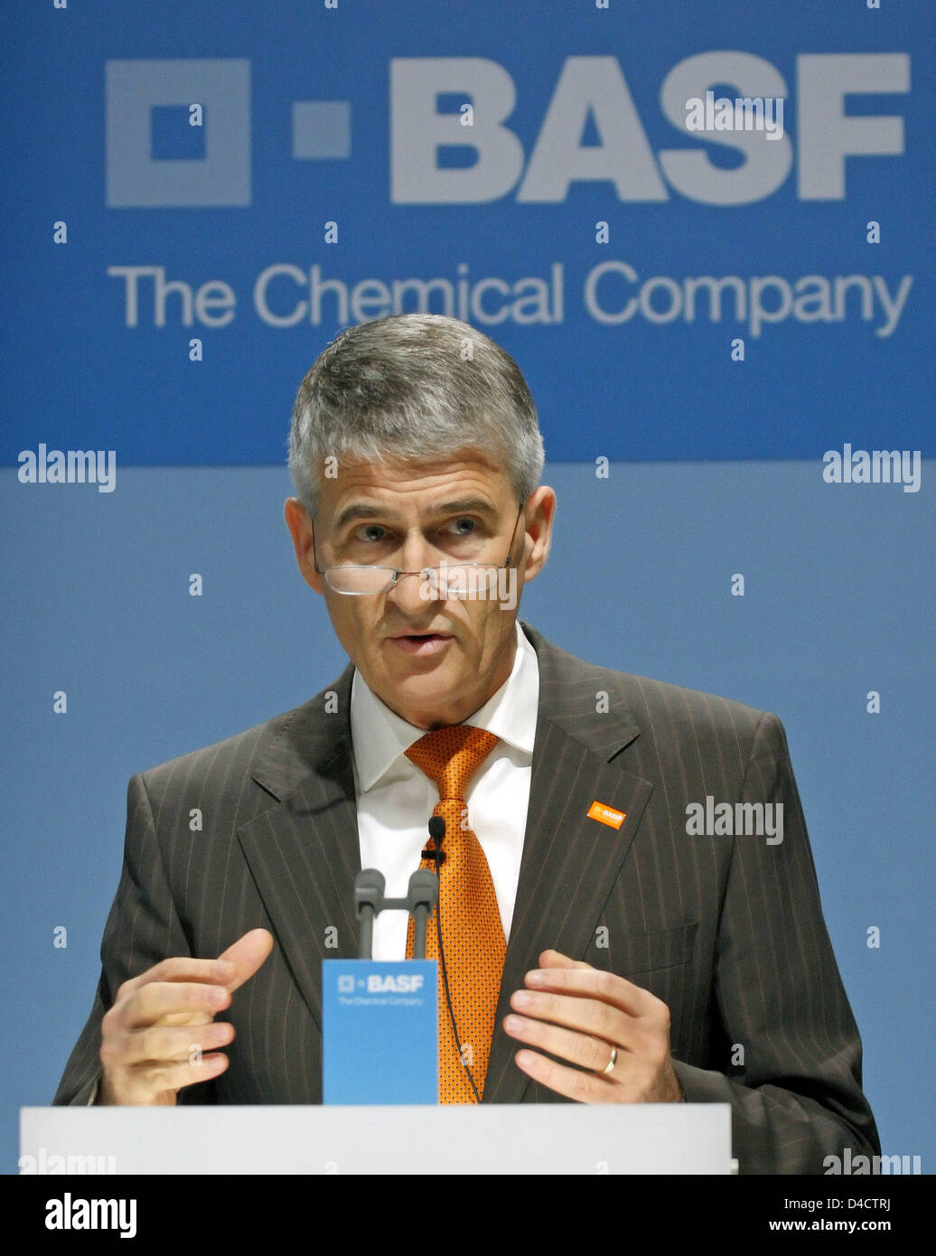 BASF CEO Juergen Hambrecht pictured during the balance press conference ...