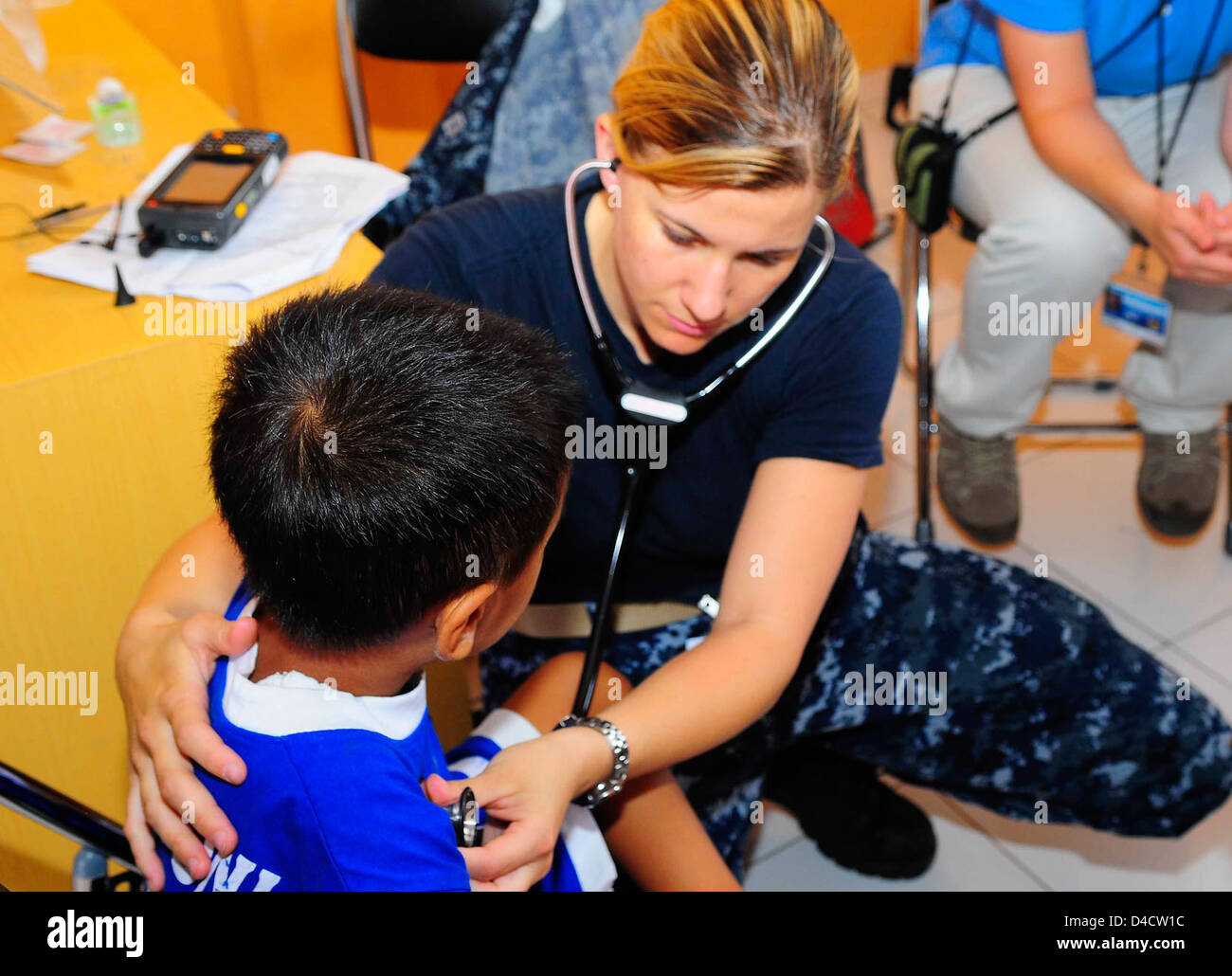Lt. Dodt Screens a Medical Patient Stock Photo - Alamy