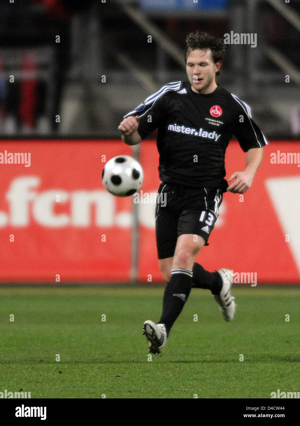 Nuremberg's Ivan Saenko shown in action during the UEFA Cup last 32 ...