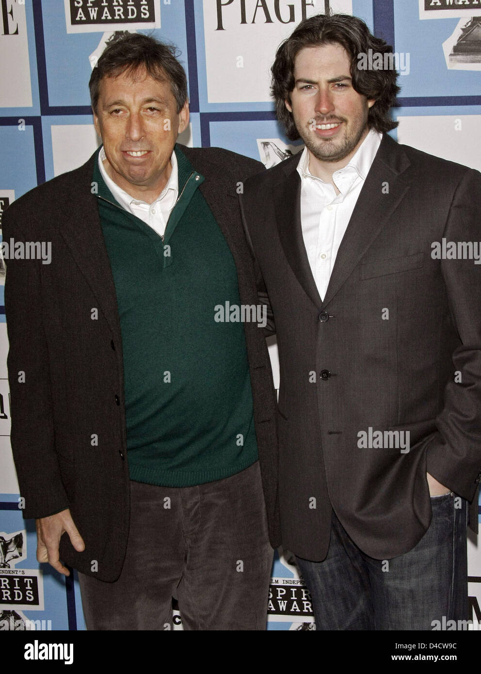 US director Ivan (L) and son Jason (R) Reitman arrive for the 23rd ...