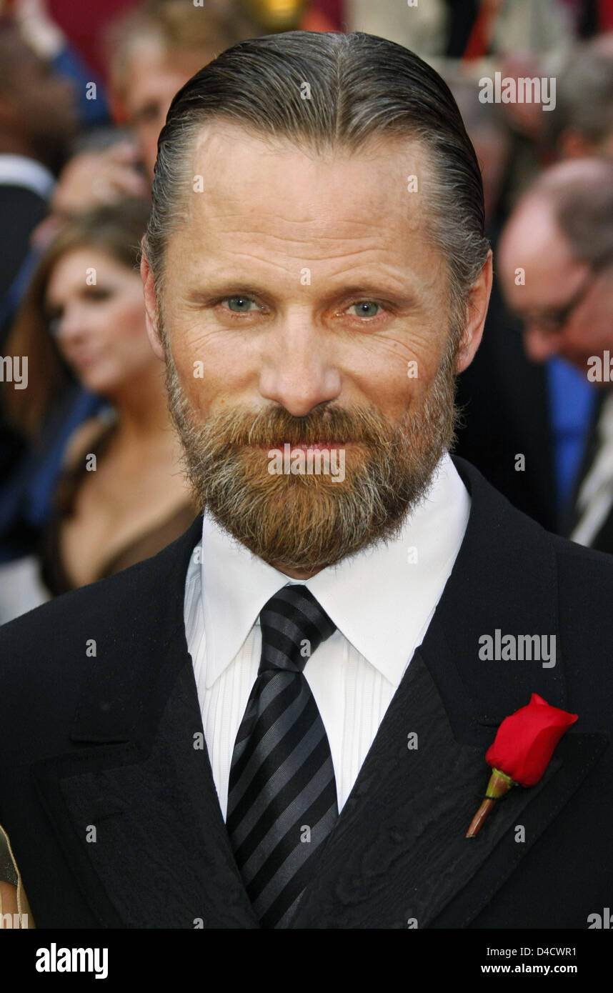 Actor Viggo Mortensen arrives on the red carpet of the 80th Academy ...