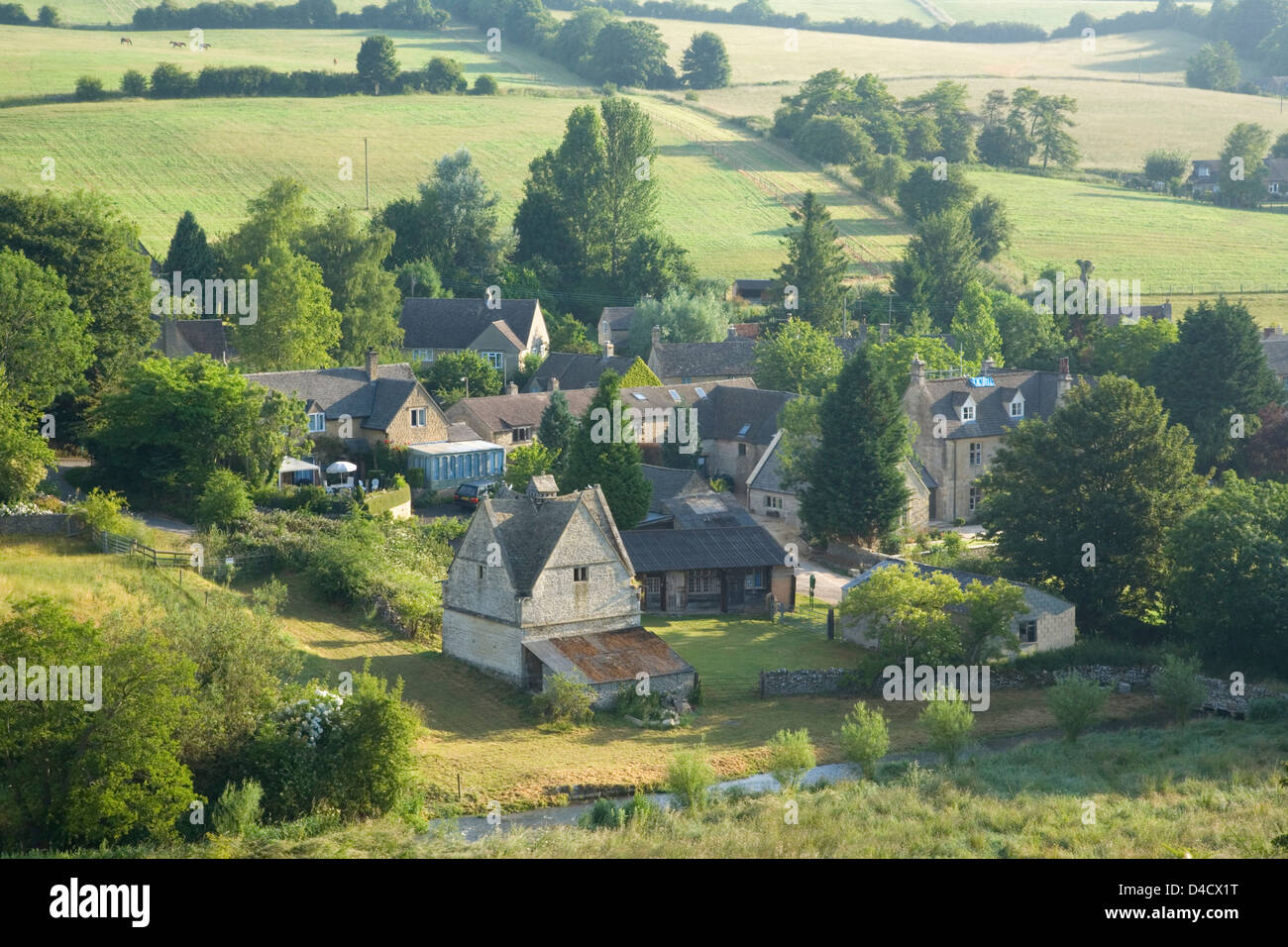 Naunton Village and Dovecote. The Cotswolds. Gloucestershire. England ...