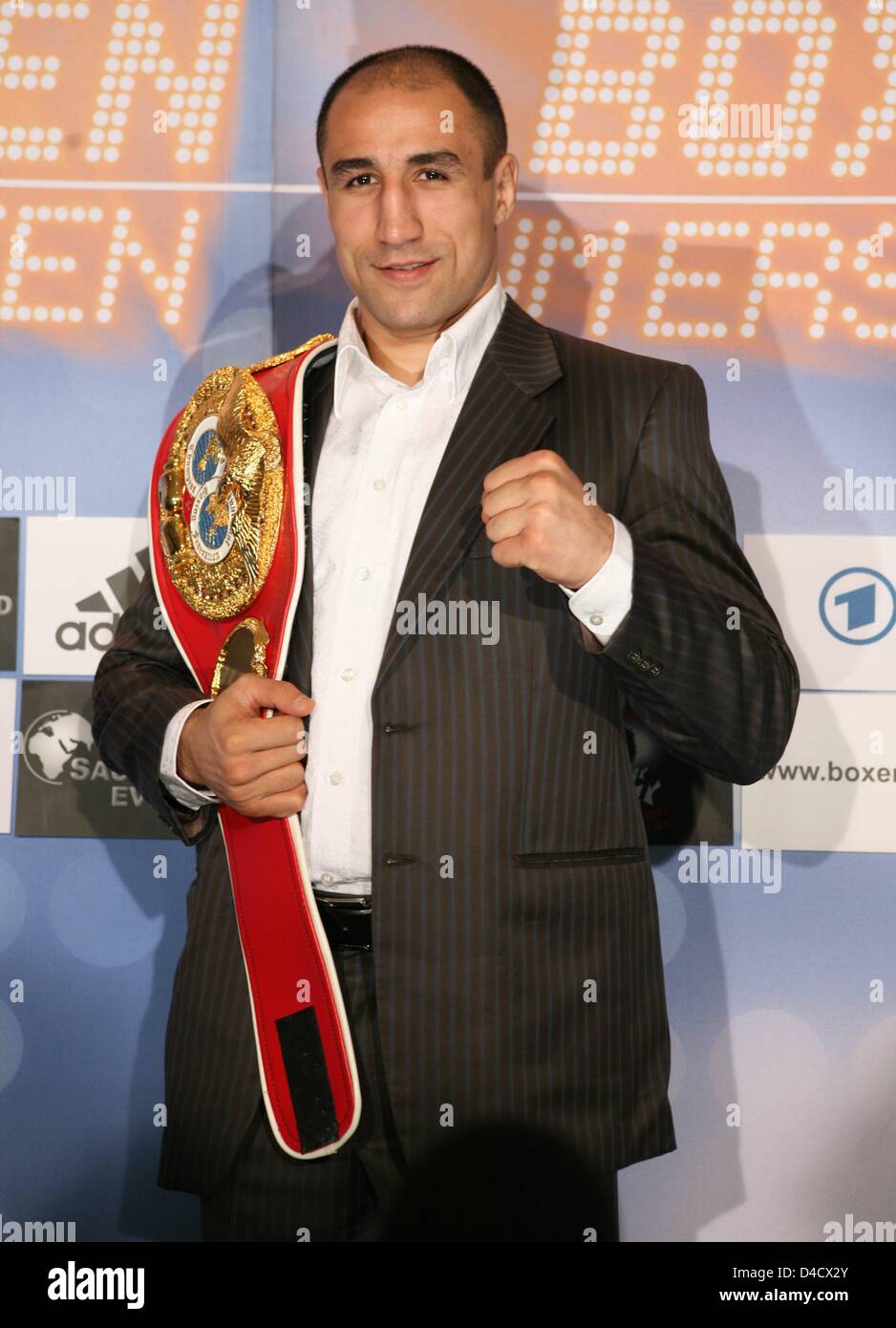 IBF-Middleweight World Champion, Arthur Abraham aka 'King Arthur' poses ...